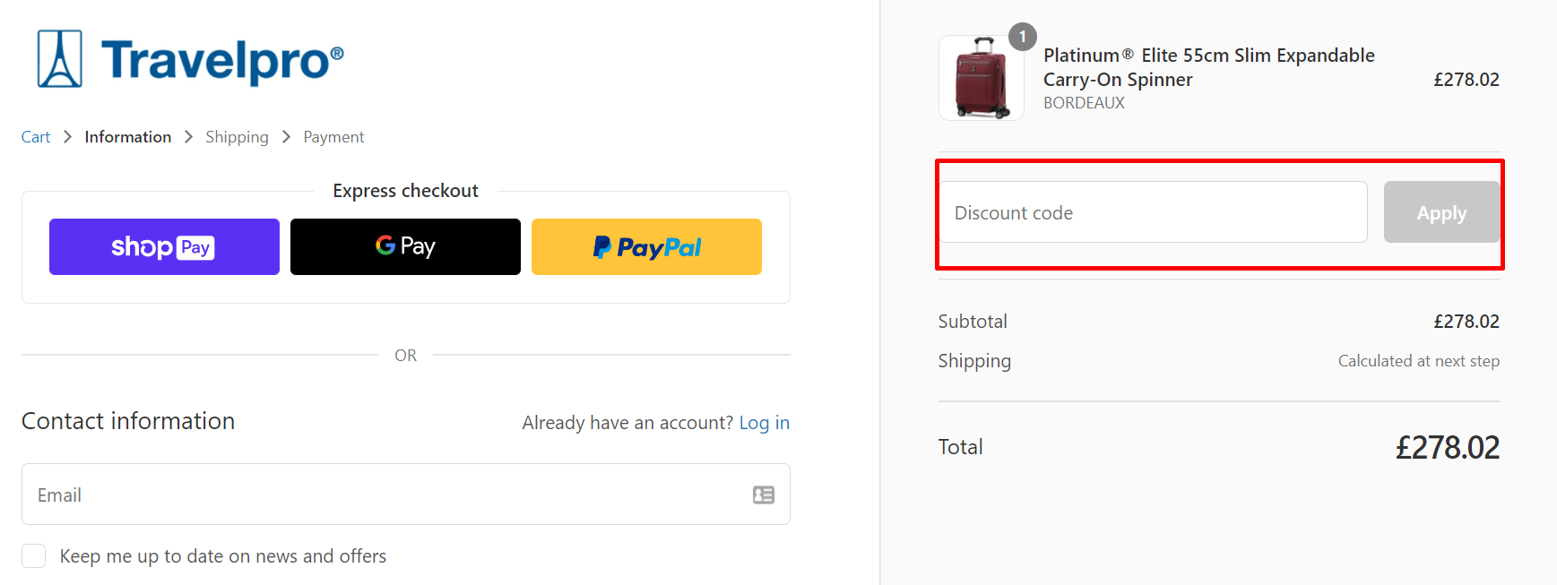 Travelpro Discount Code January 2026