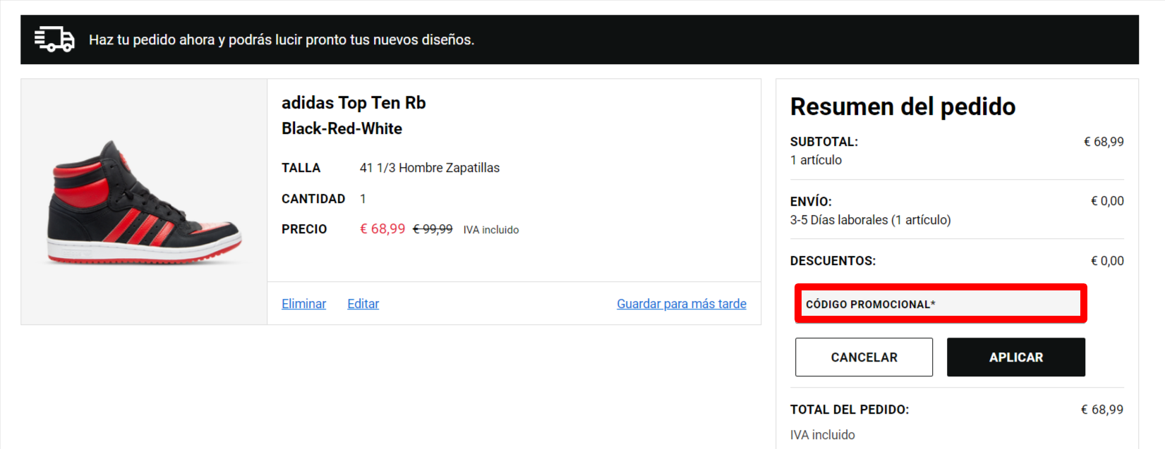 Foot Locker Cupón - 10% Off en tu primer pedido in Mayo 2026