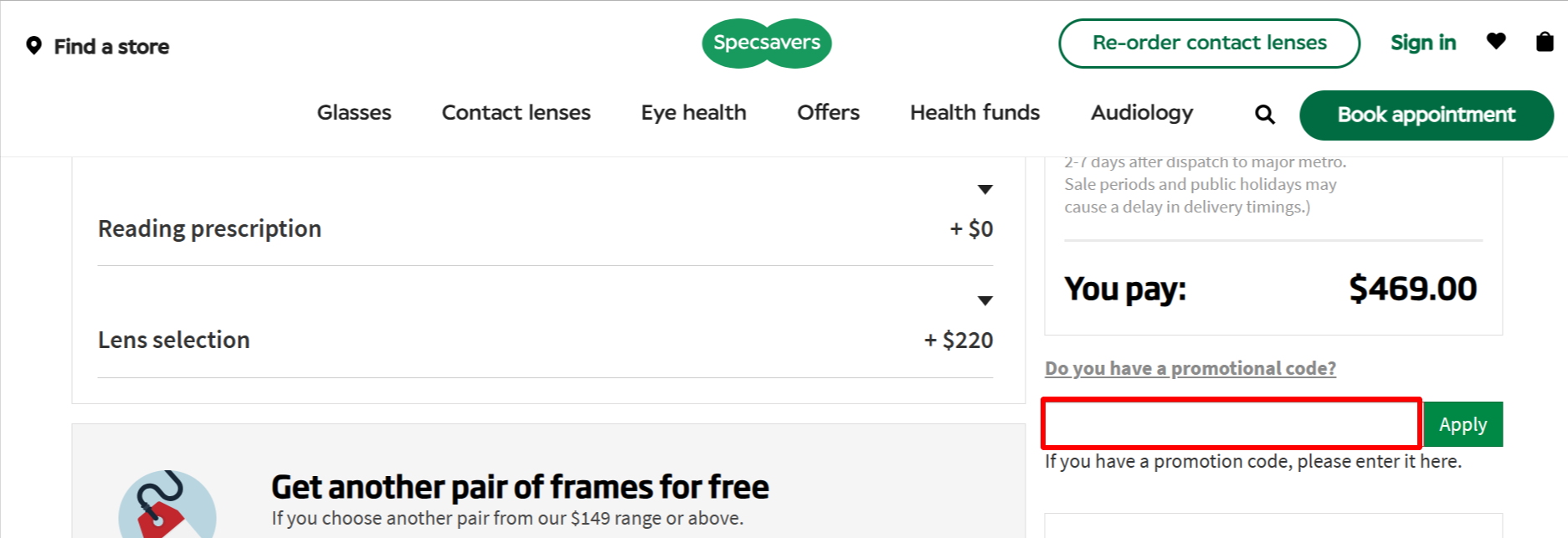 Specsavers Coupon - 10% Off Contact Lenses May 2026