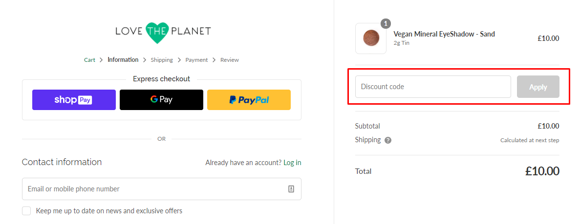 Love The Planet Discount Code May 2026