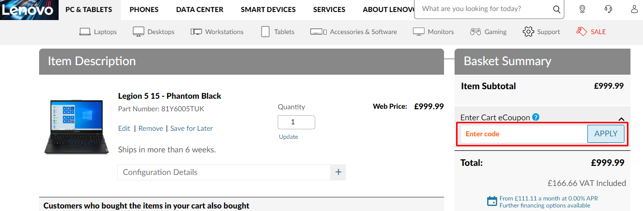 Lenovo Discount Code June 2021