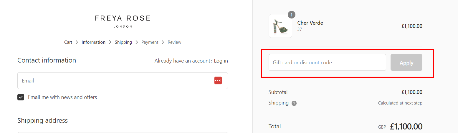 Freya Rose Discount Code December 2025