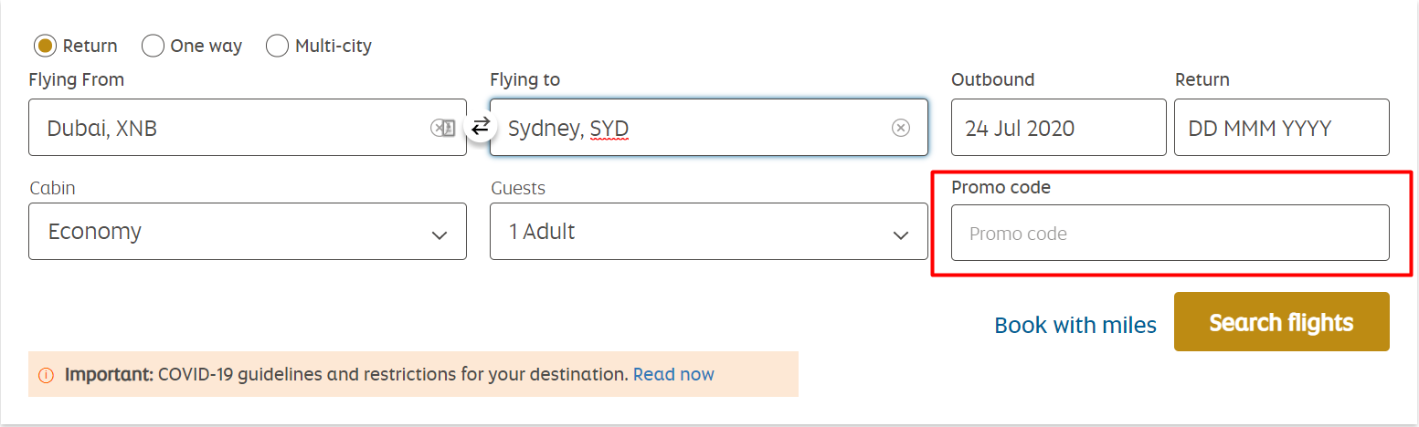Etihad Airways Coupon Codes for December 2023