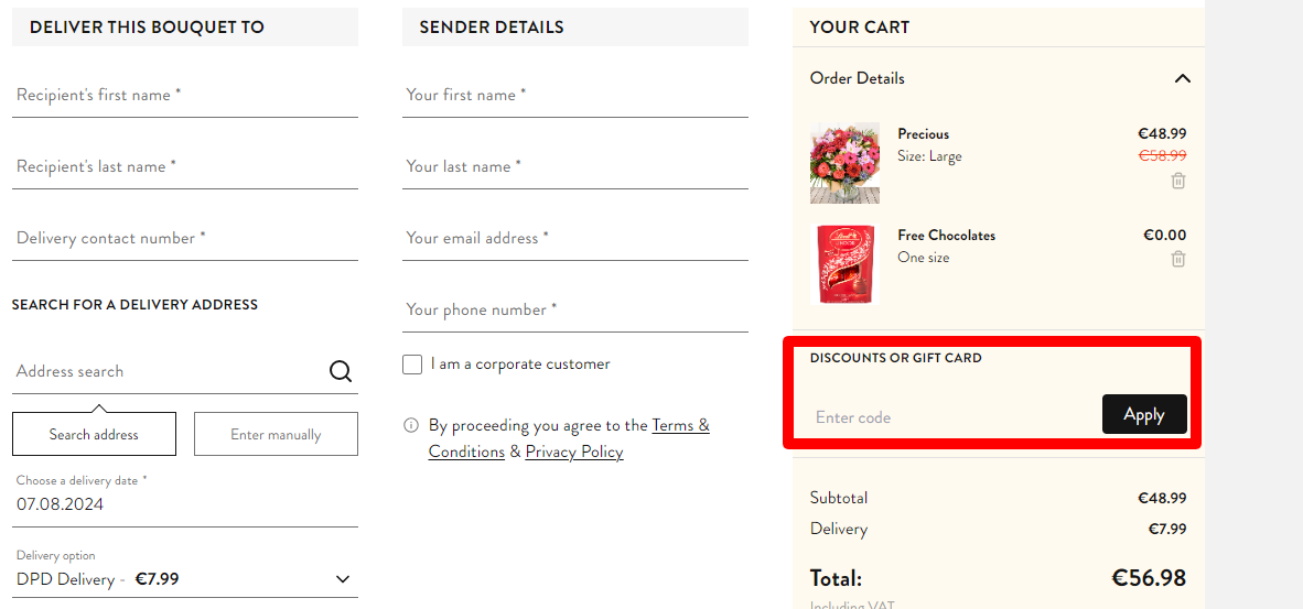 €10 Off | Teleflorist Discount Code & Promo Codes