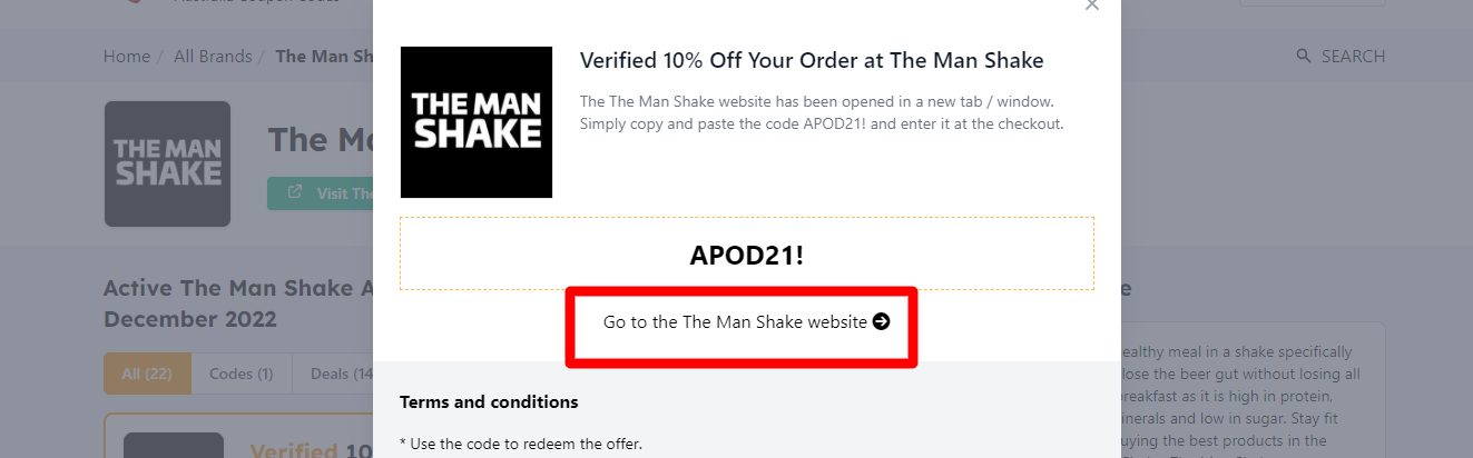 The Man Shake Discount Codes & Coupon Codes | May 2023
