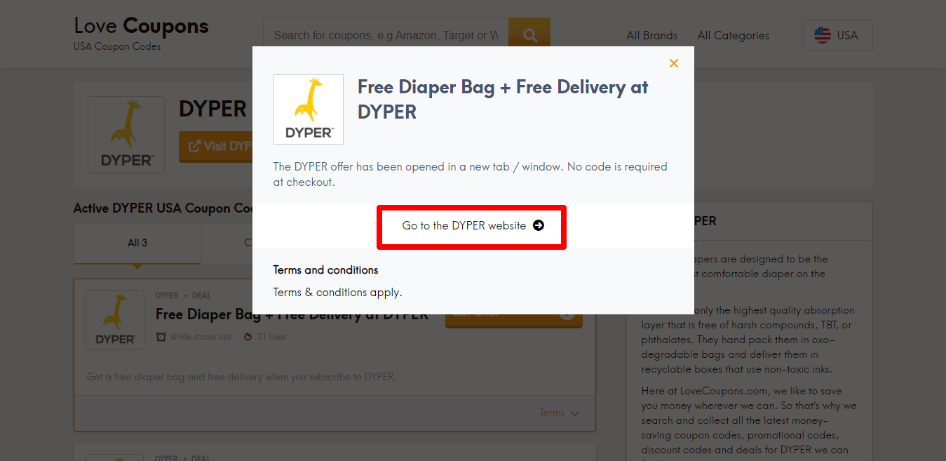 Verified 10% Off | DYPER Coupon Codes | Love Coupons