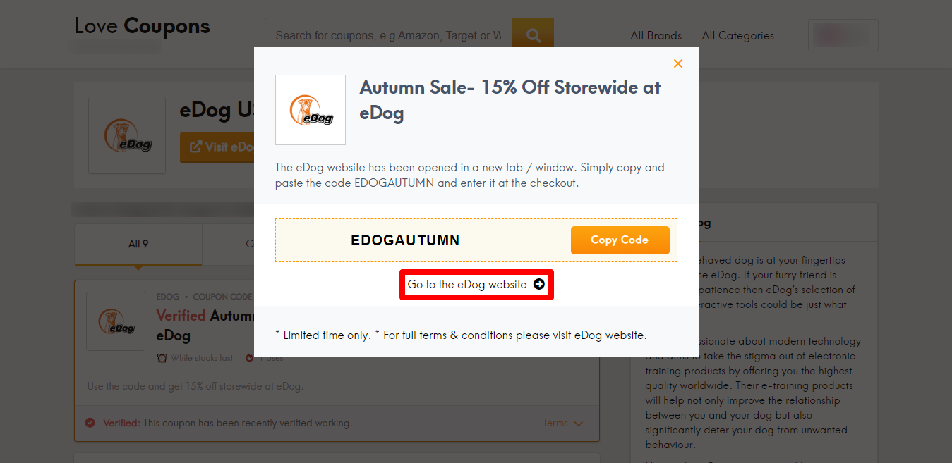 eDog Coupon & Promo Codes | Verified 15% Off