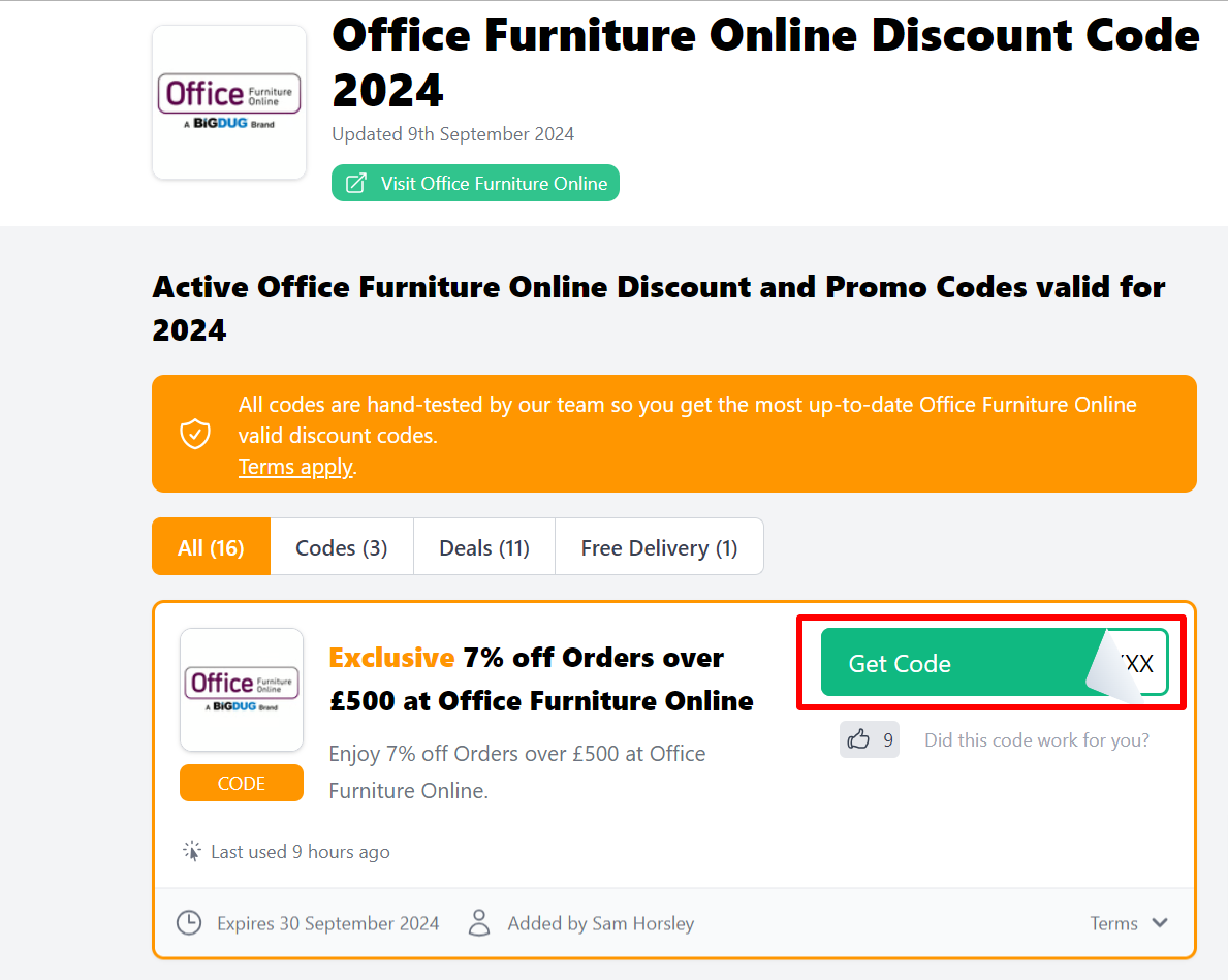 Exclusive 4% off | Office Furniture Online Discount Code & Promo Code