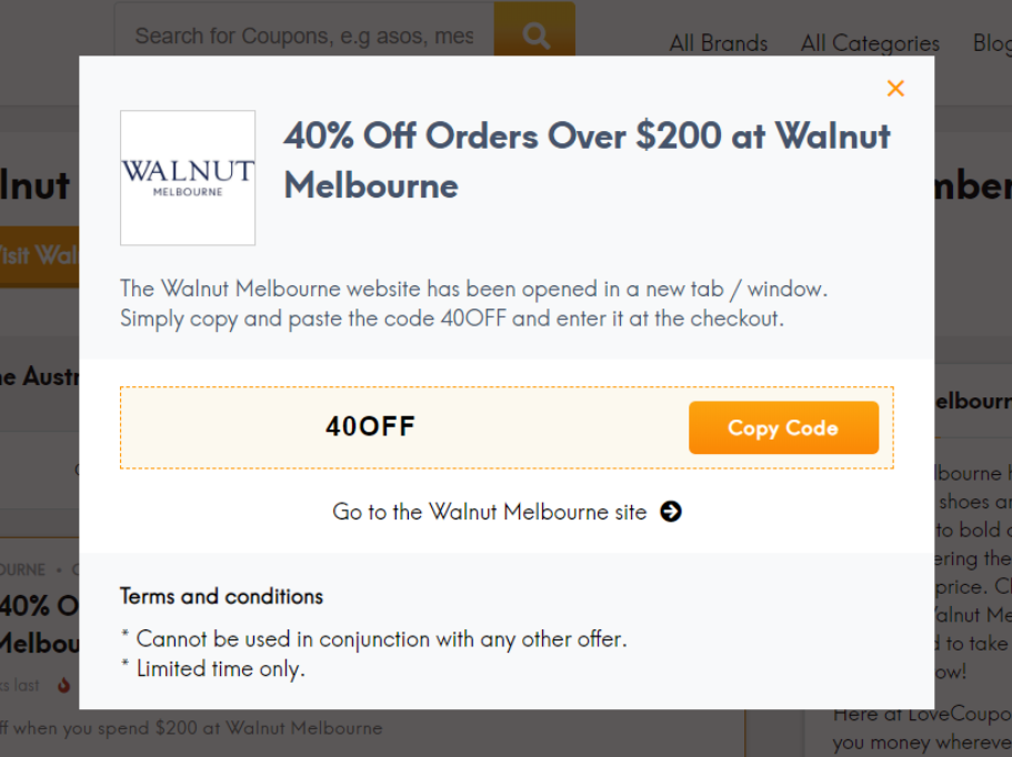 Walnut Melbourne Coupon - Up to 80% Off in May 2026