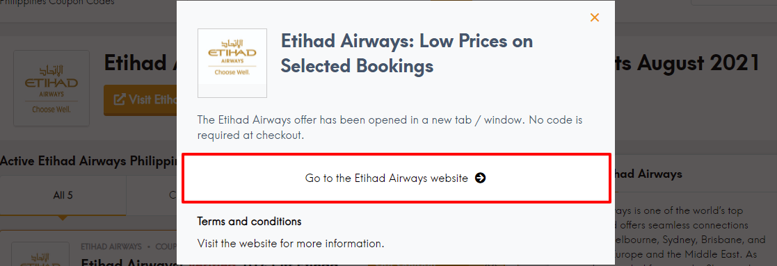 Etihad Airways Promo Codes May 2024