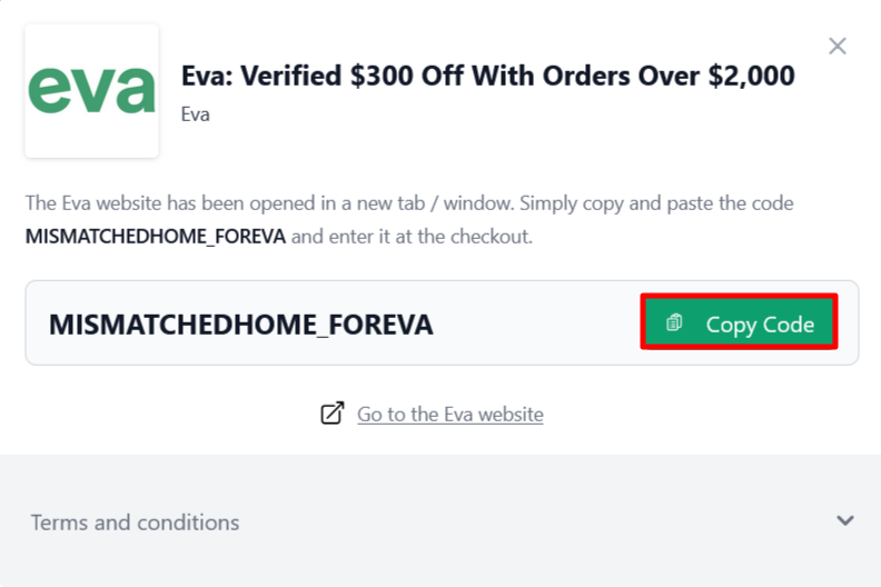 Verified $100 Off | Eva coupon code | discount codes