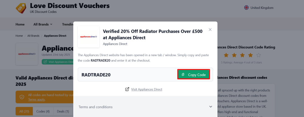 36% Off | Appliances Direct Discount Code | December 2025