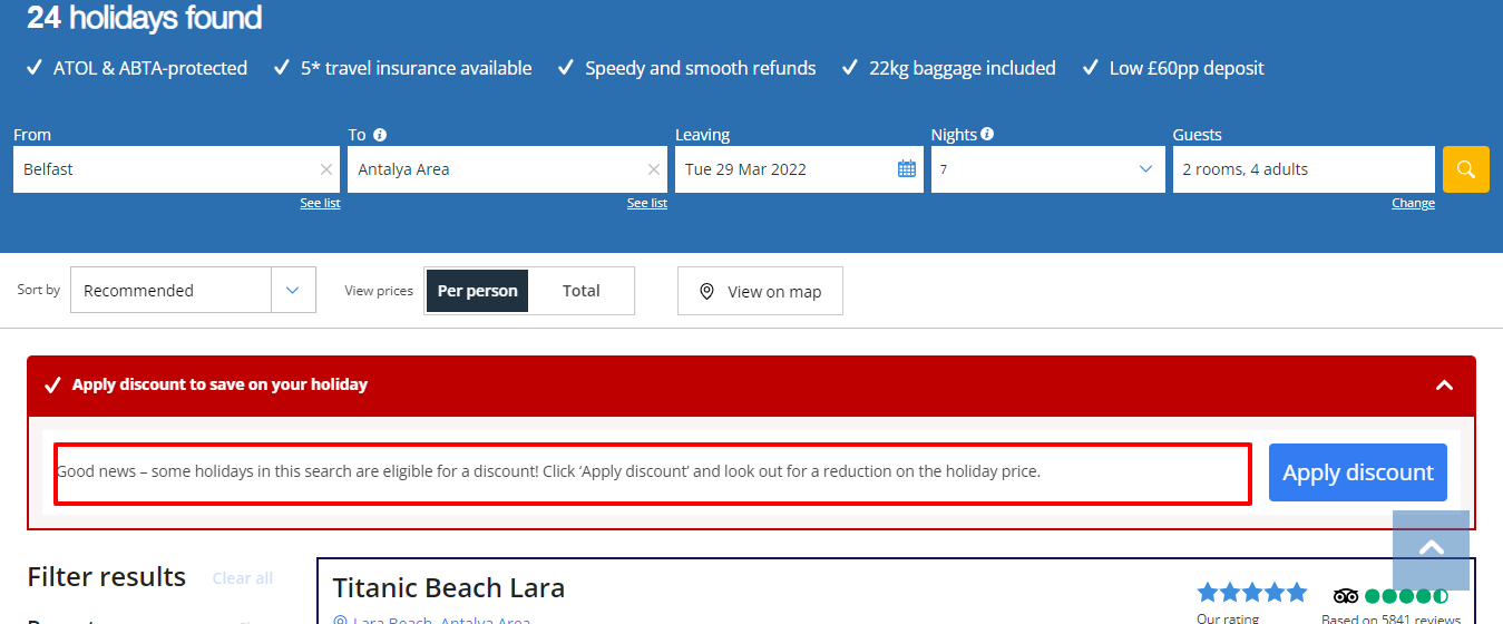 Jet2holidays Discount Code July 2022