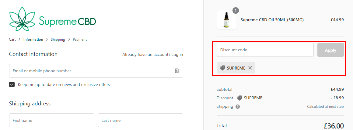 Verified £50 Off | Supreme CBD Discount Code September 2025