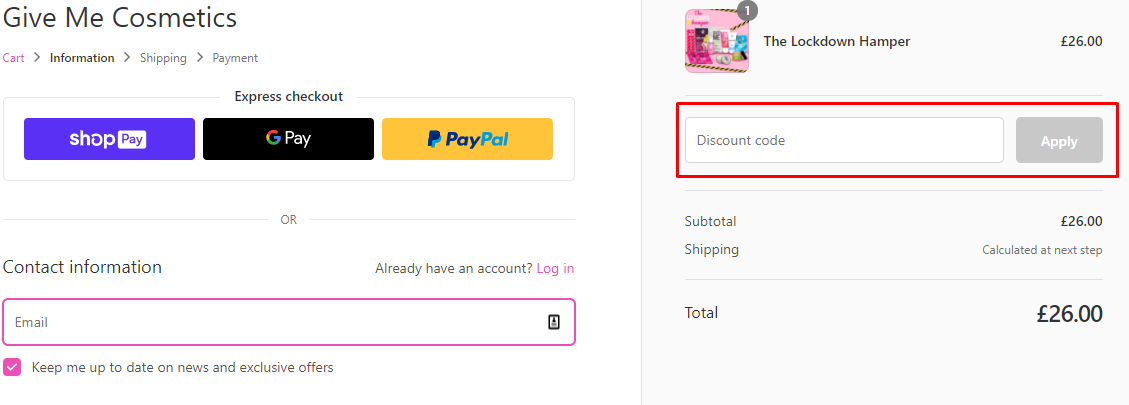 Verified 10% Off | Give Me Cosmetics Discount Code