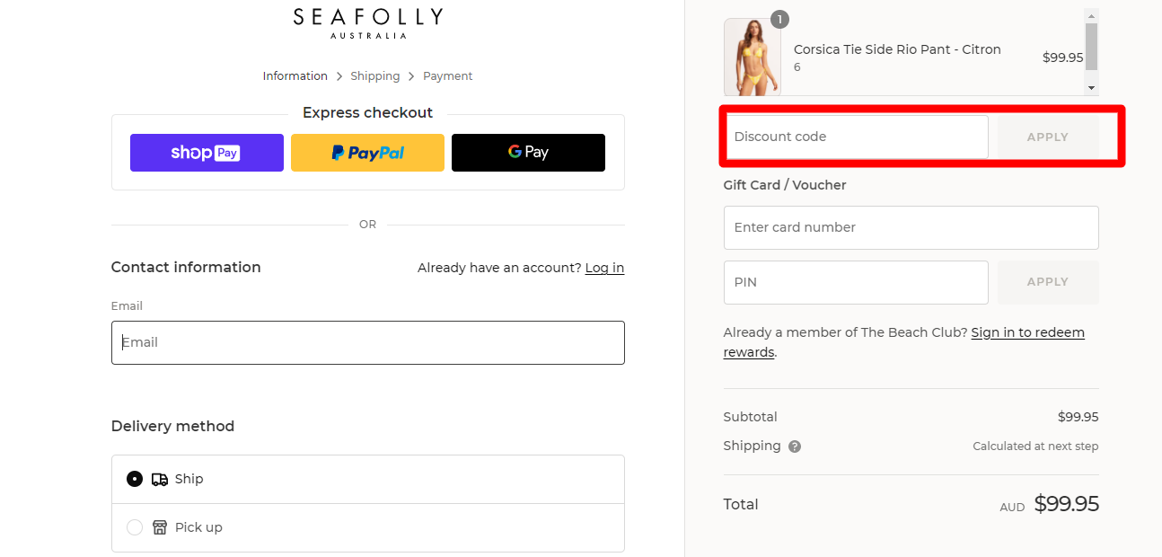 Seafolly Coupon & Promo Codes | Verified $10