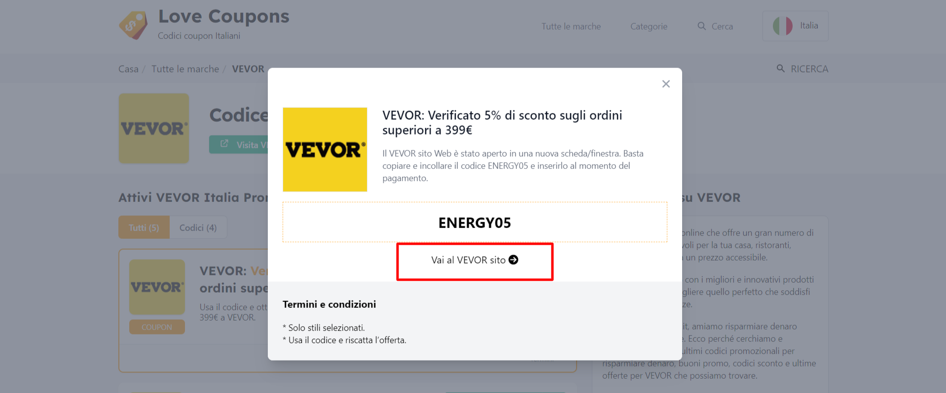 Verificato 5% | VEVOR Codice sconto e coupon Dicembre 2025