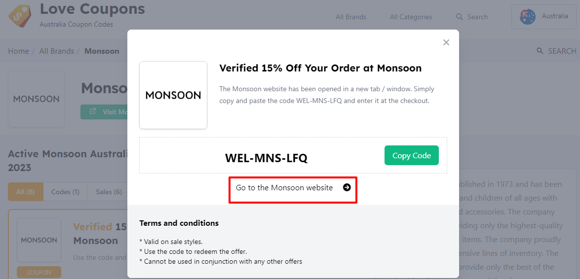 50% Off | Monsoon Coupon and Promo Codes October 2024