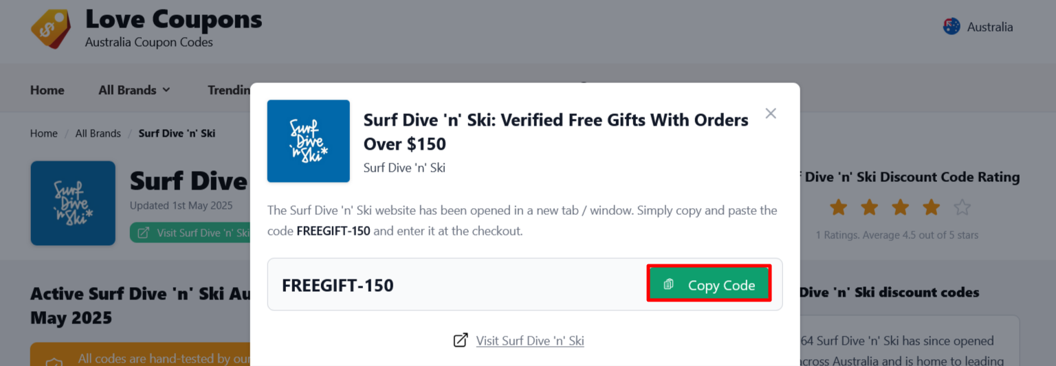 Verified 30% Off | Surf Dive 'n' Ski promo codes | discount codes