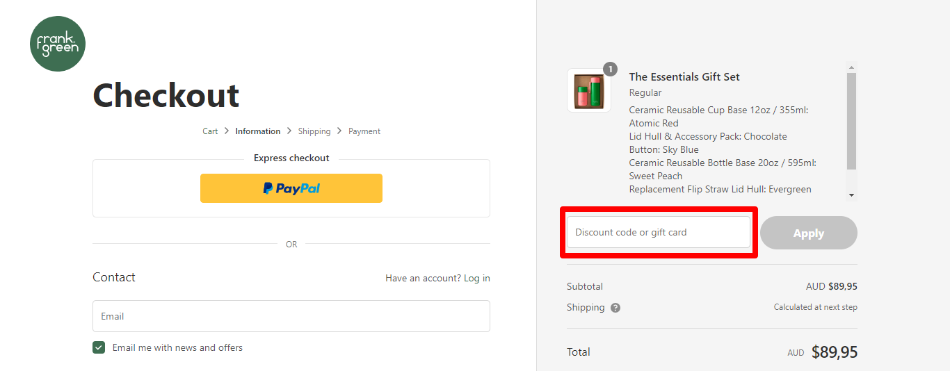 Frank Green Coupon Codes for January 2026