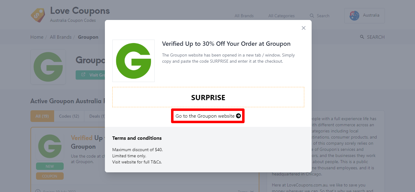 Verified 30% off | Groupon Promo Code | LoveCoupons