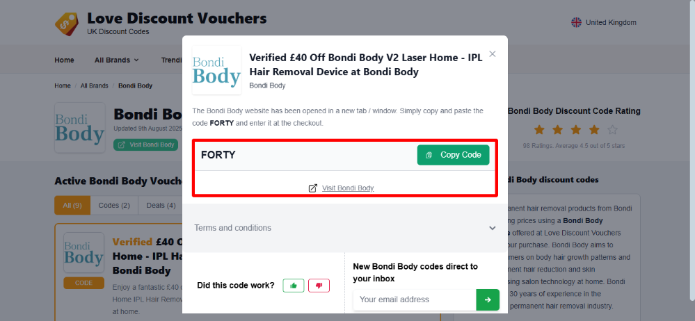 59% Off | Bondi Body voucher code | Bondi Body discount code